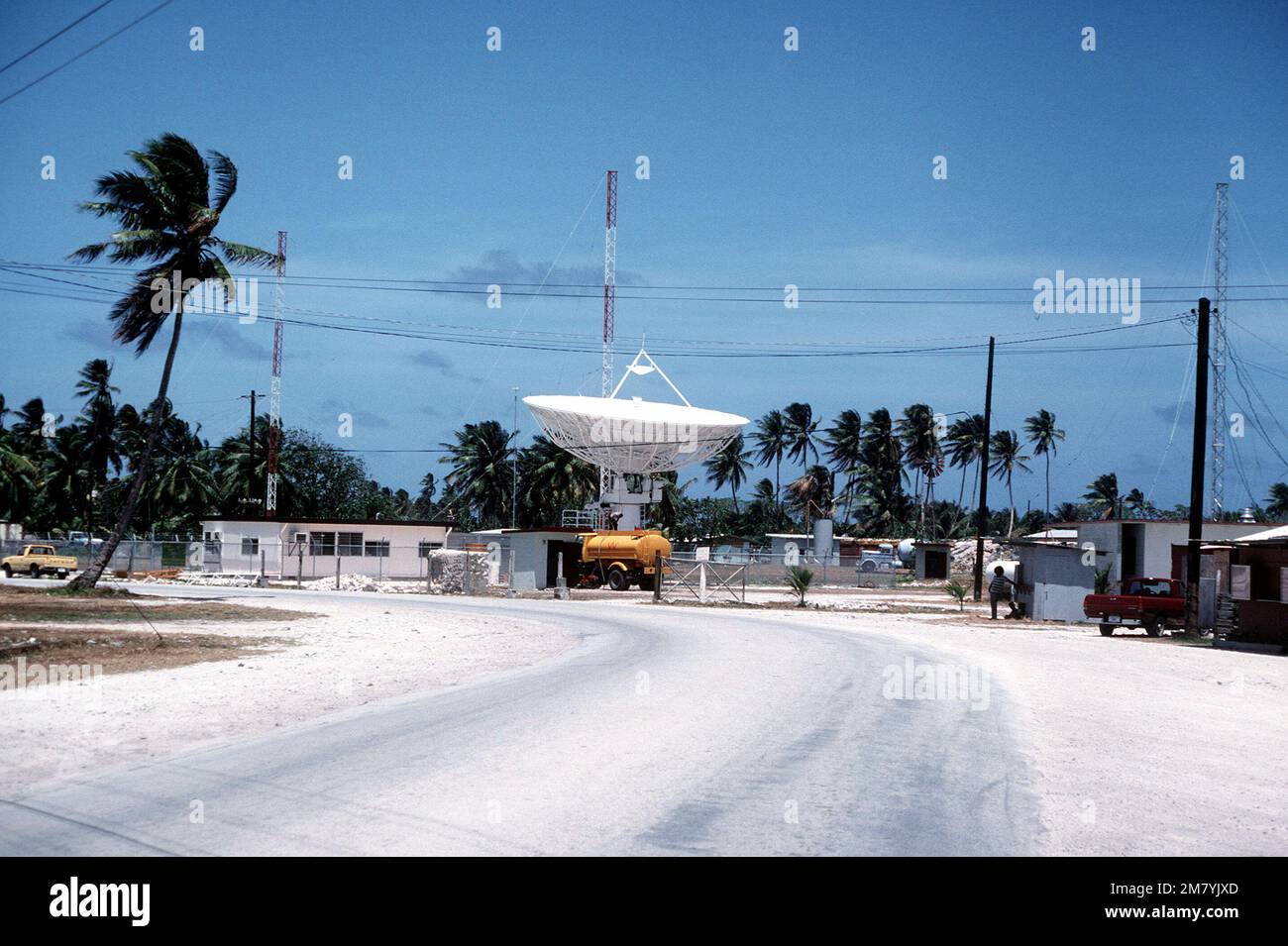 A view of an antenna at the Comsat Earth Station for Satellite ...
