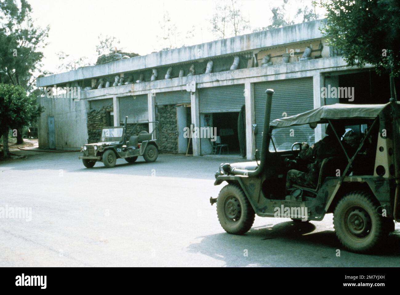A view of the Marine Amphibious Unit Command Post. The Marines are ...