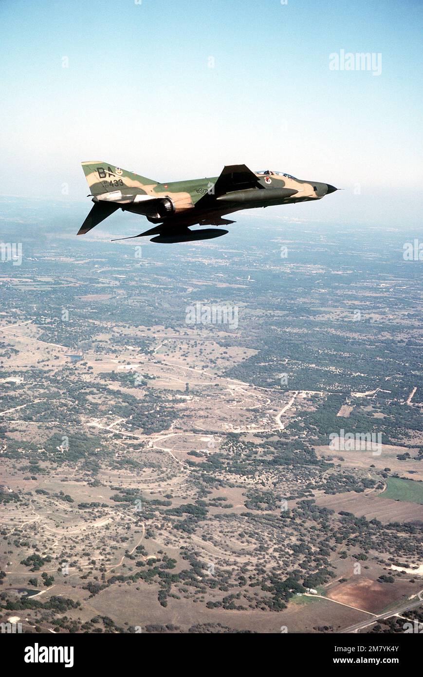 An air-to-air right side view of a 67th Tactical Reconnaissance Wing RF ...