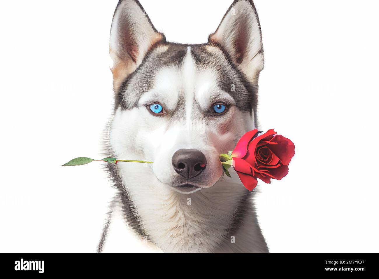 Rose With A Husky