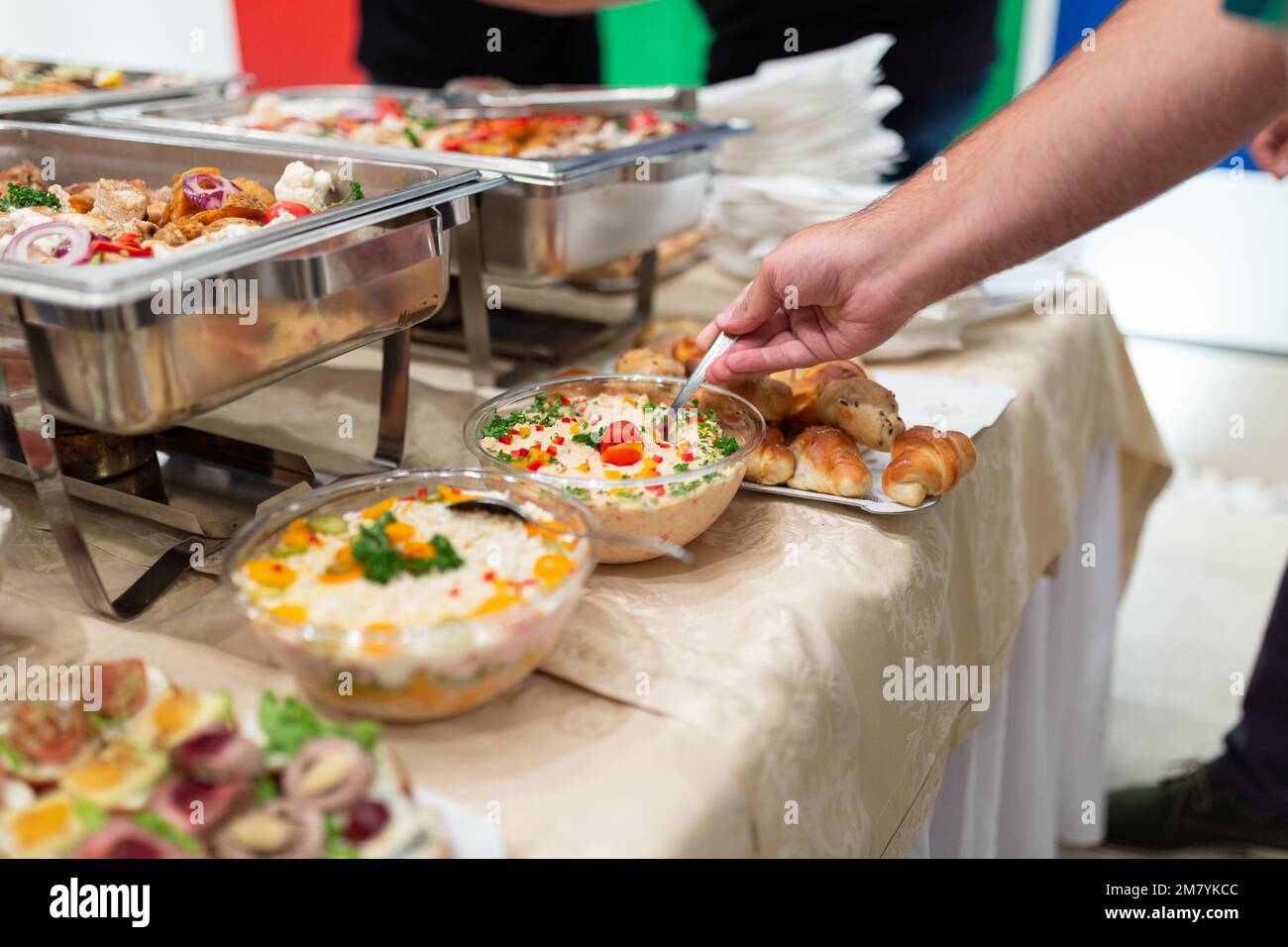 Business man catering buffet food hi-res stock photography and images ...