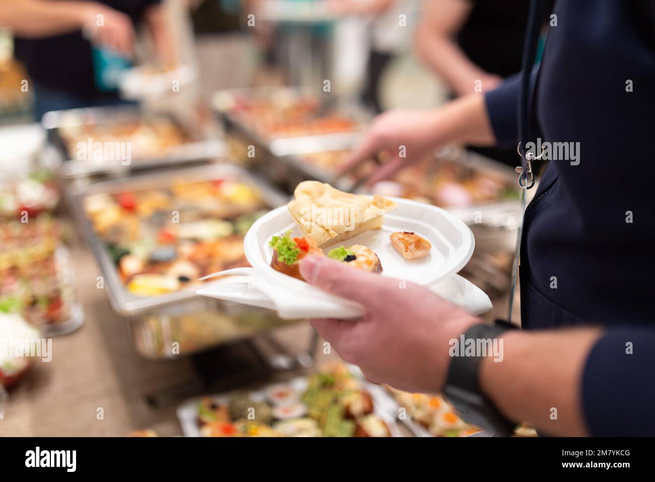 Lunch buffet table with seafood hi-res stock photography and images - Alamy