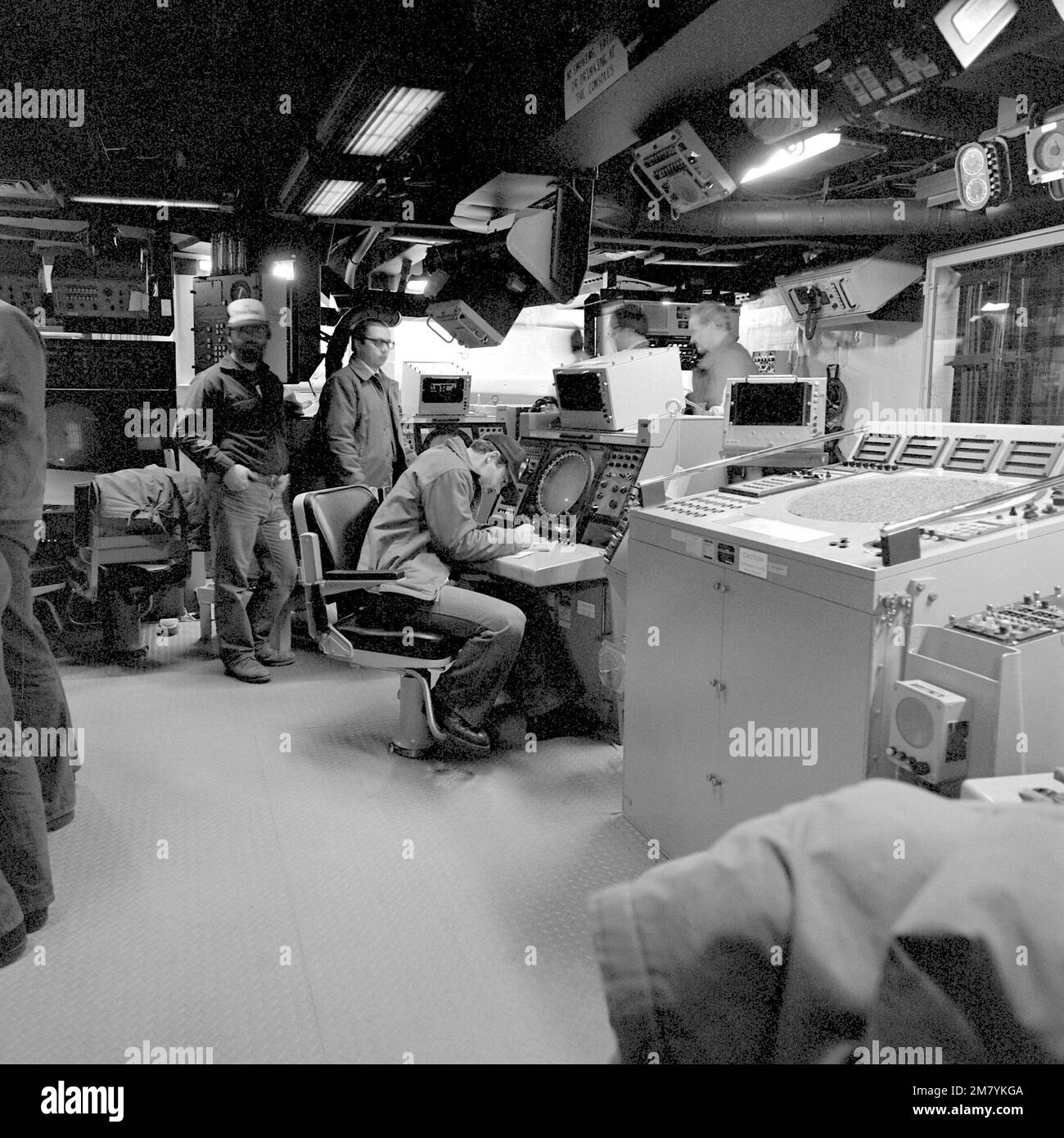 The combat information center aboard the guided missile frigate ...