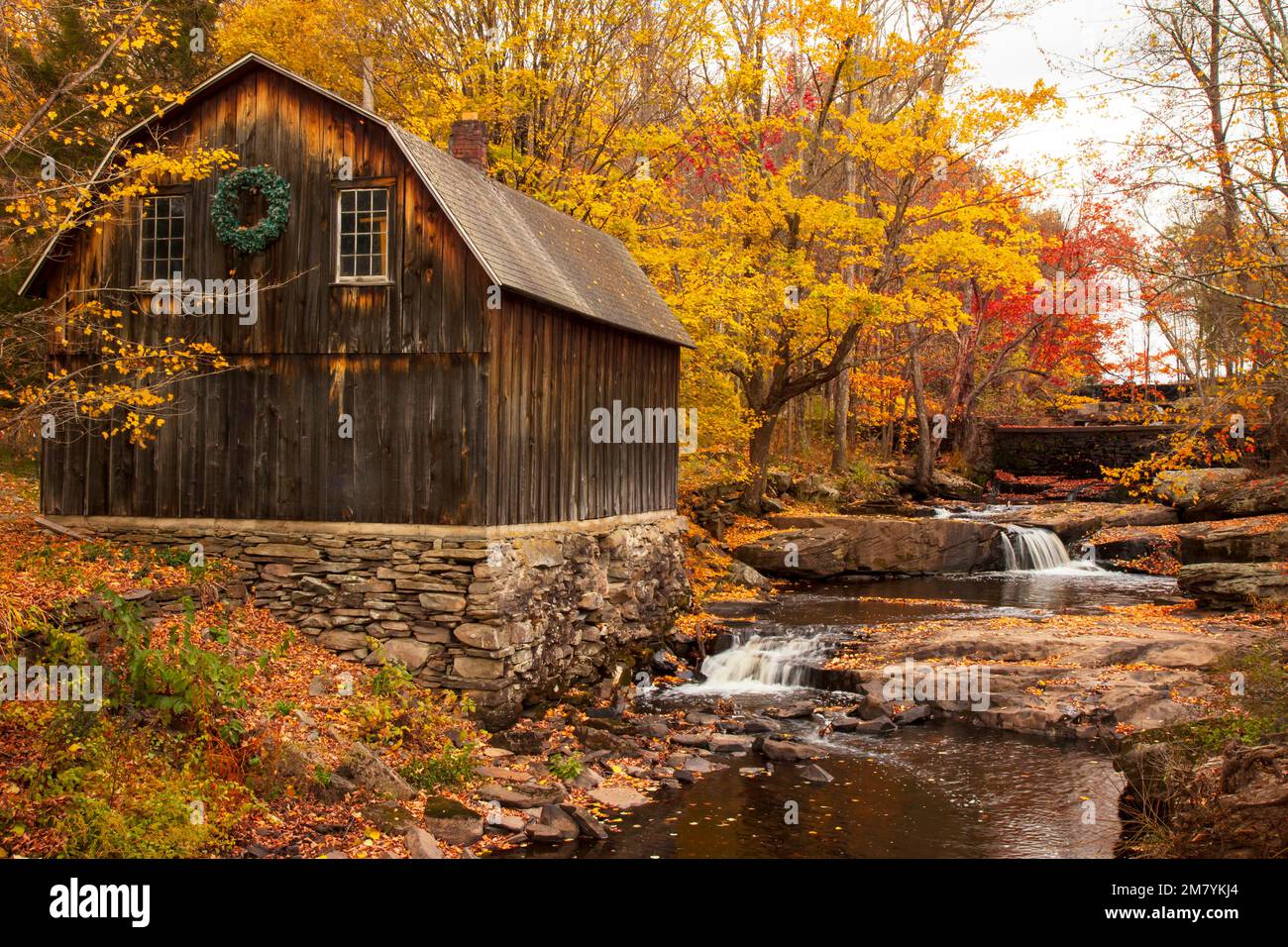 Small cascade along Middle Creek Creek in Wayne County, Pennsylvania ...
