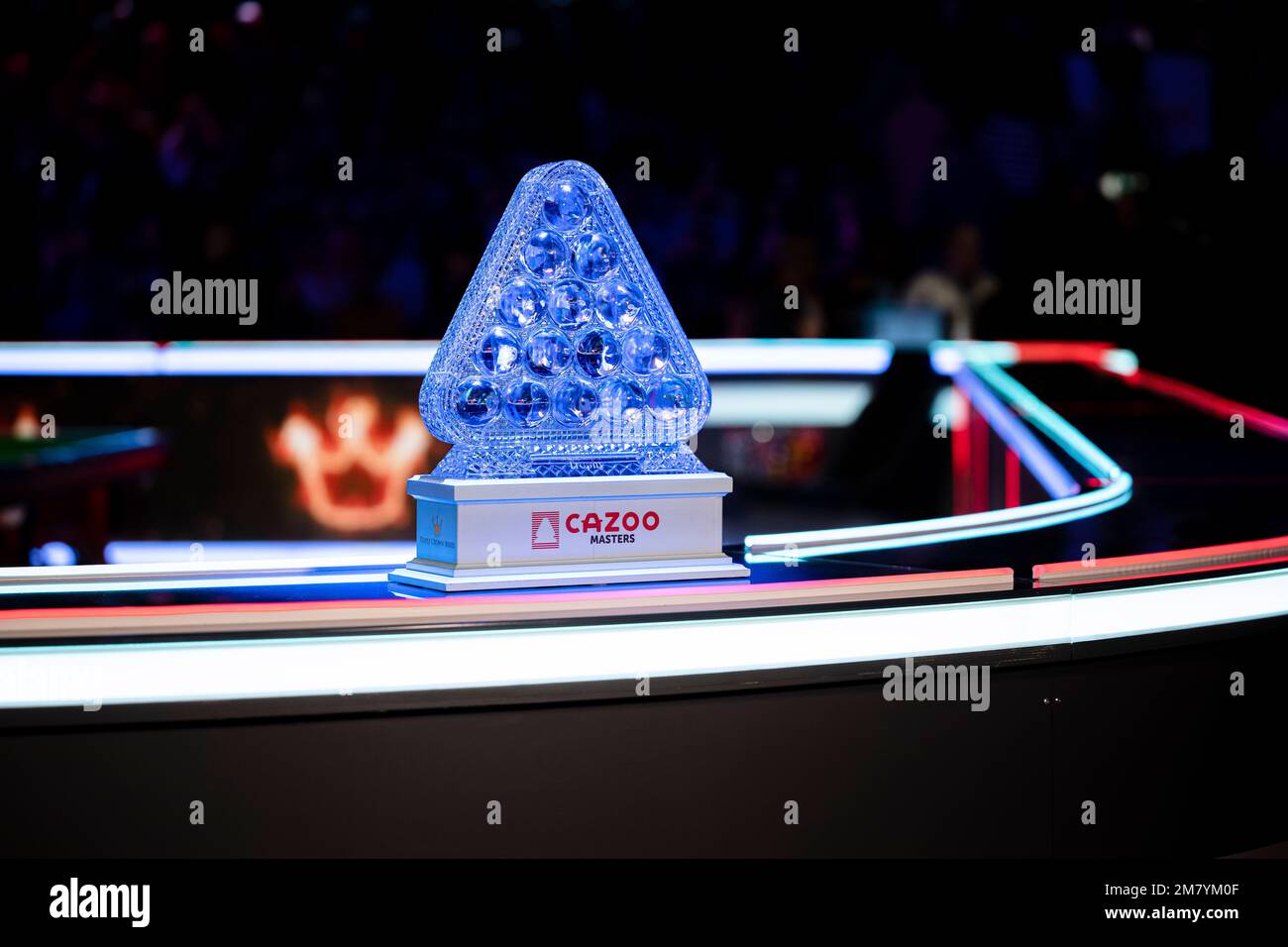 LONDON, UNITED KINGDOM. 11th Jan, 2023. The Paul Hunter Trophy is ...