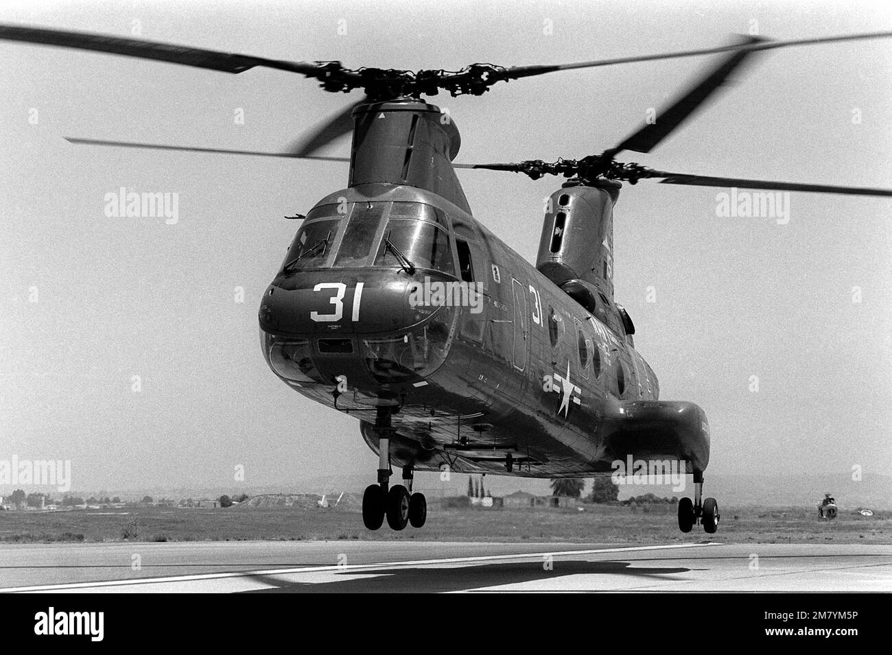 Left front view of a UH-46 Sea Knight helicopter from Helicopter ...