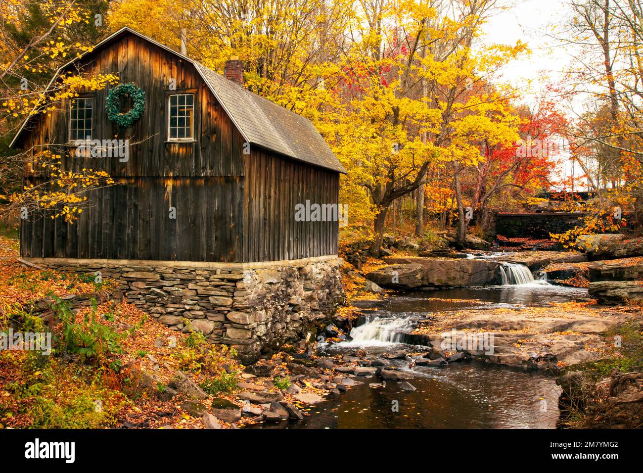 Small cascade along Middle Creek Creek in Wayne County, Pennsylvania ...
