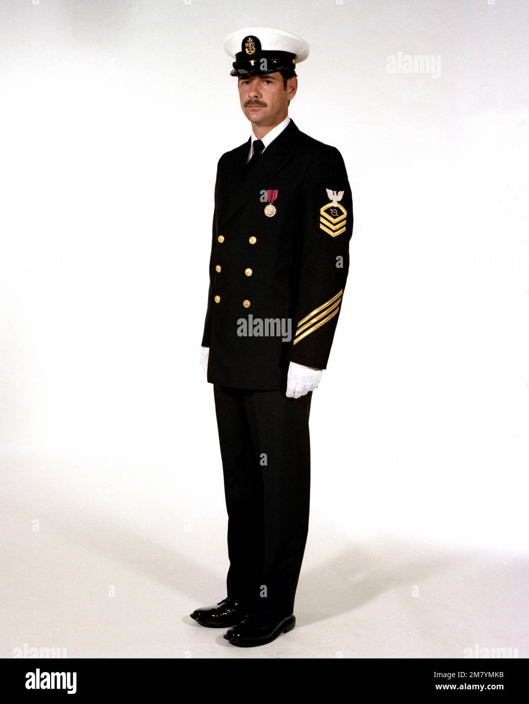 Uniform: Full dress blue, male Navy chief petty officers. Country ...