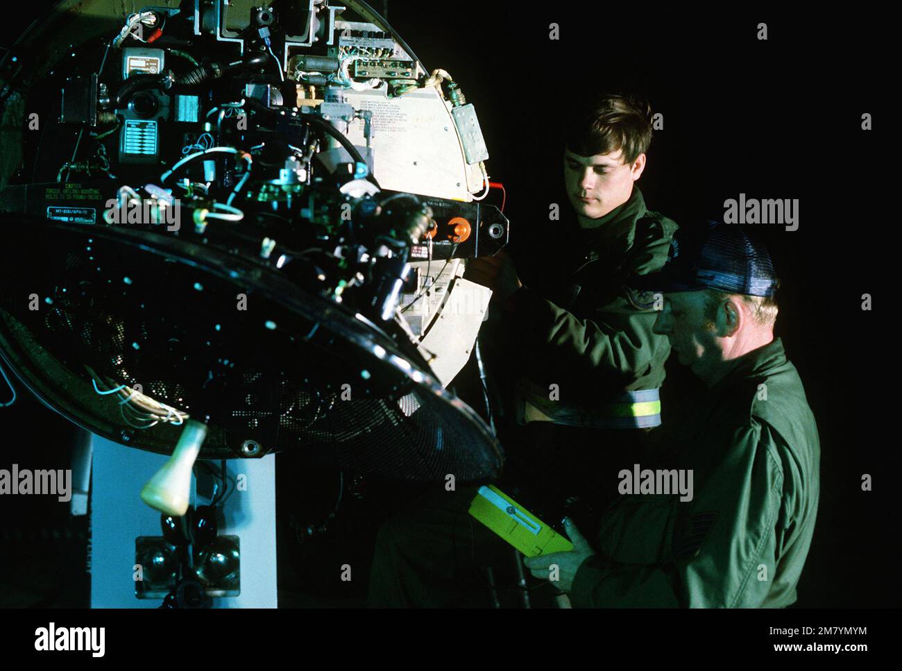 MSGT Bernard Ackerman (right) and SSGT Bruce Adam, of the 119th Camron ...