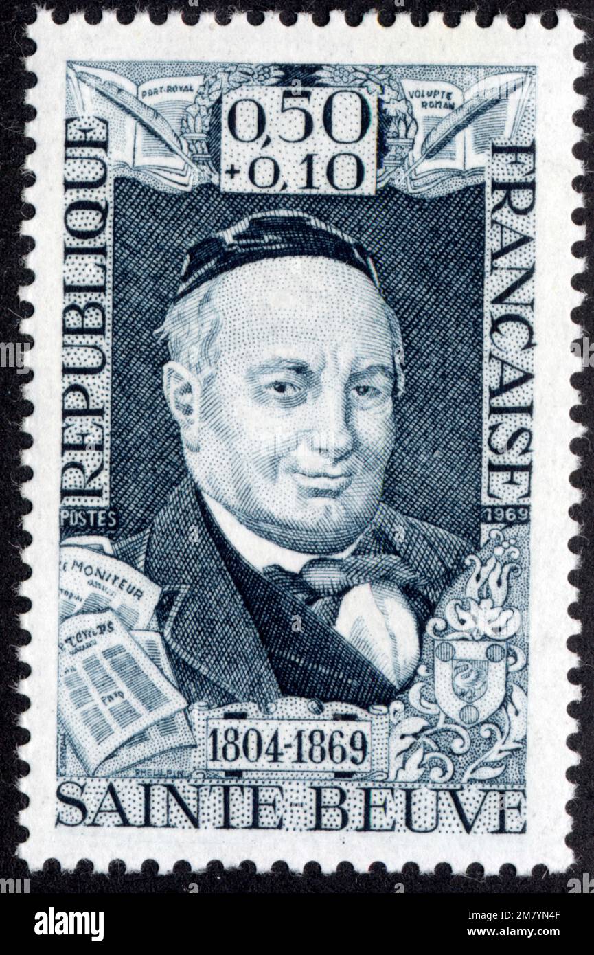 TIMBRE NON OBLITÉRÉ SAINTE-BEUVE 1804-1869. RÉPUBLIQUE FRANÇAISE ...