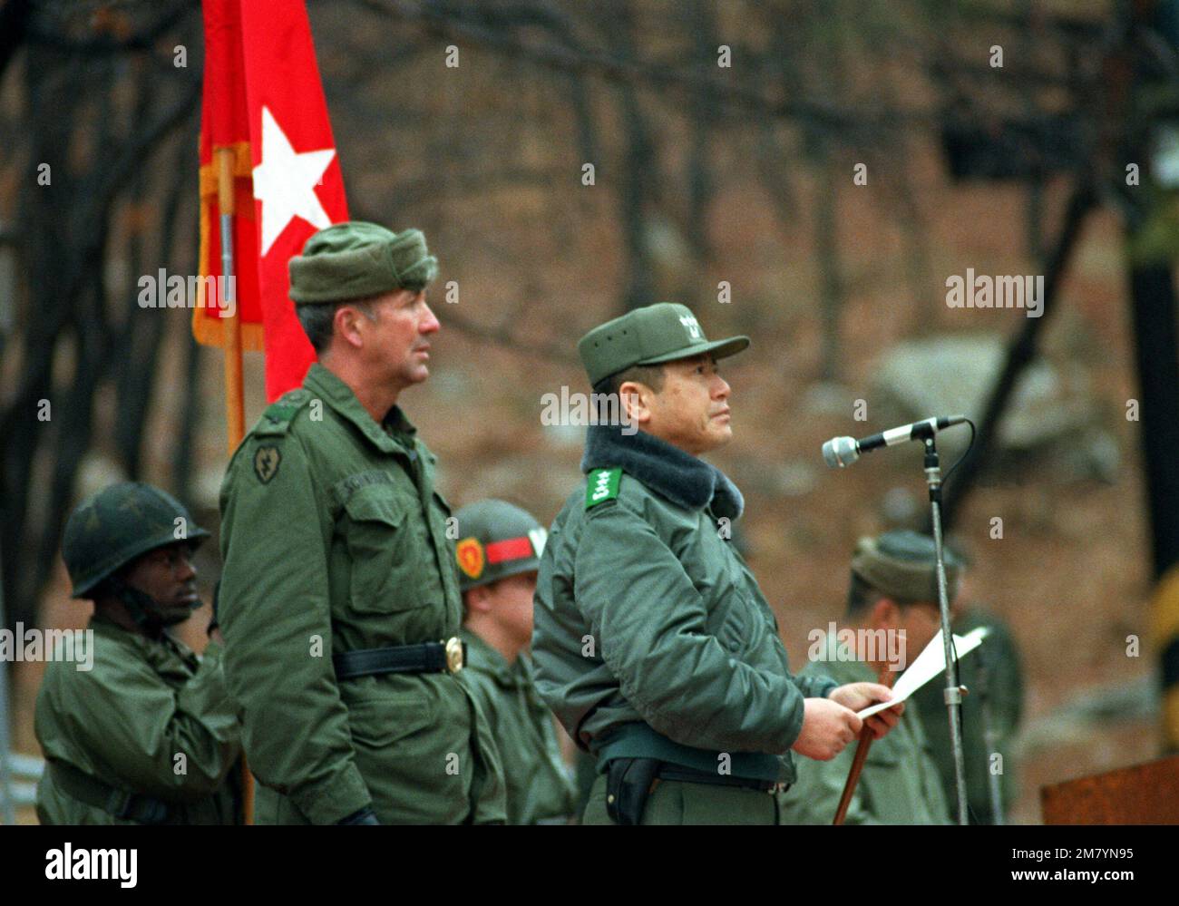 Lieutenant General Kim Eung Yul, Commander of ROK II Corps, attends a ...