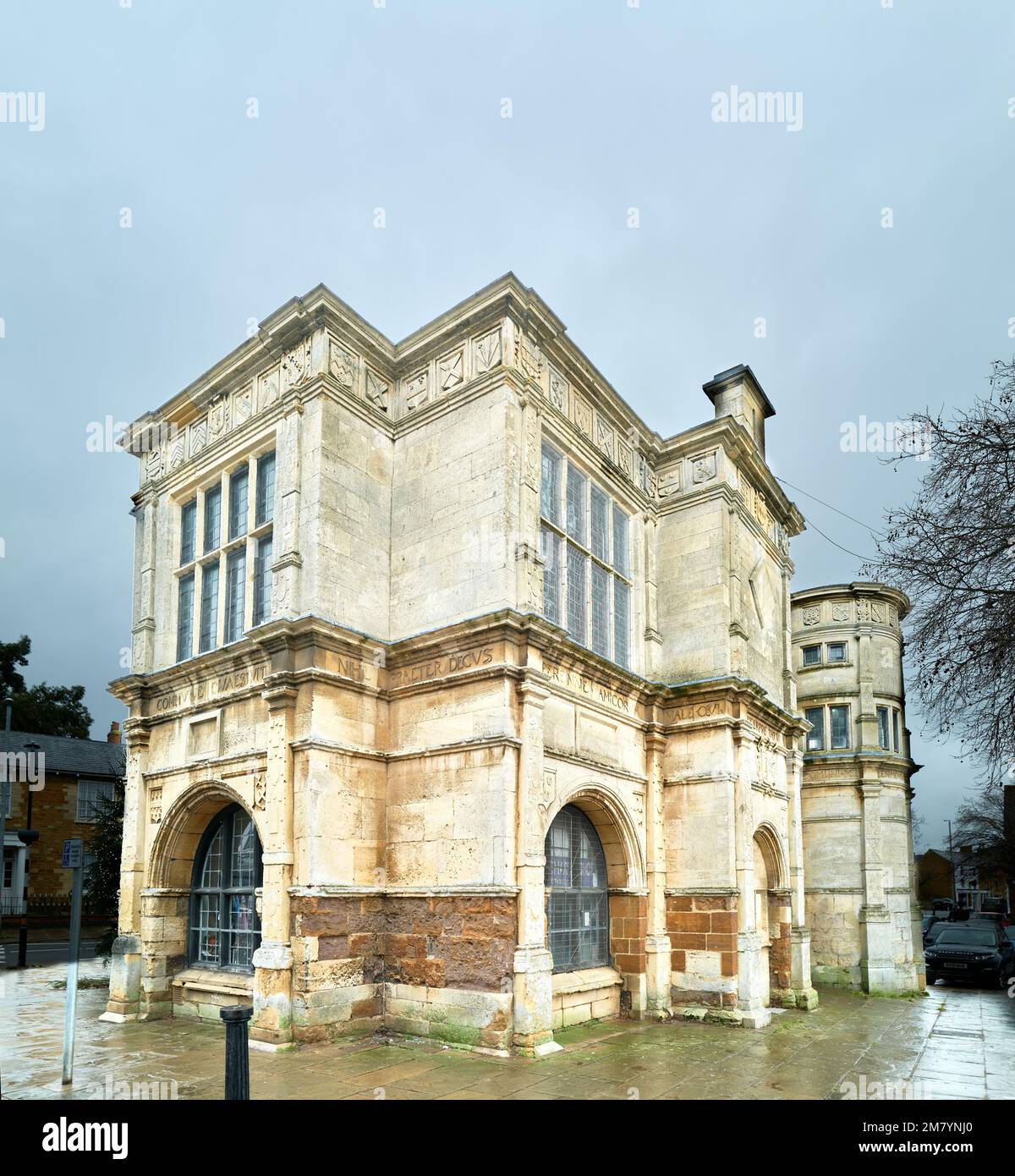 Market house, a cross shaped building at Rothwell, England, built by ...