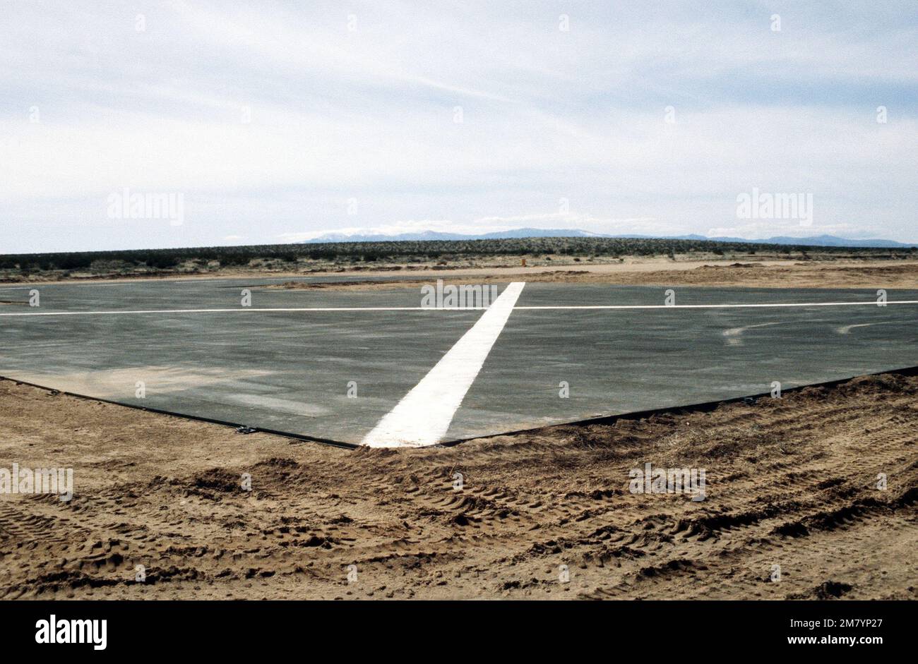 A view of the portable runway being used by Marine Light Attack ...