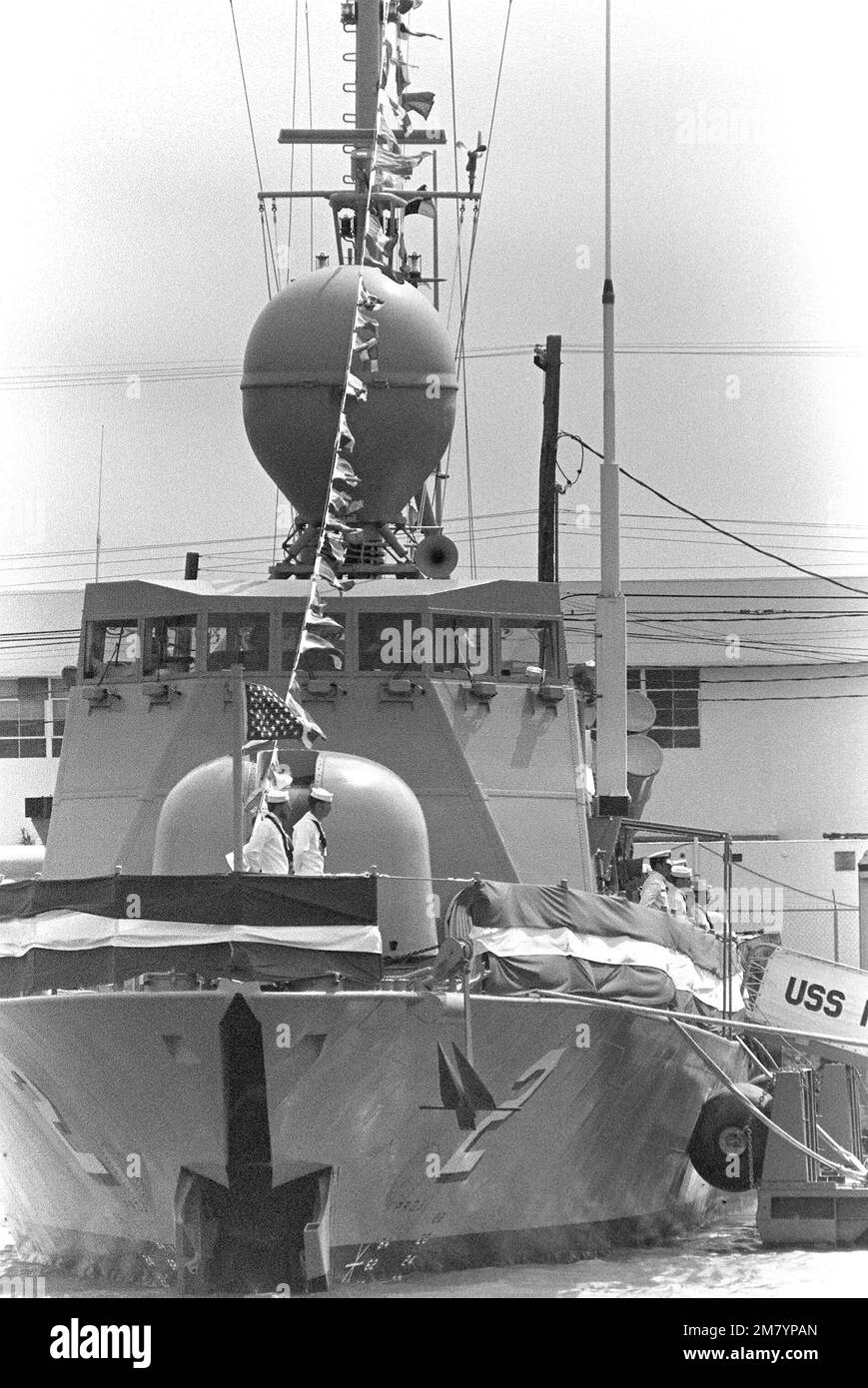 A port bow view of the patrol combatants missile hydrofoil USS HERCULES ...