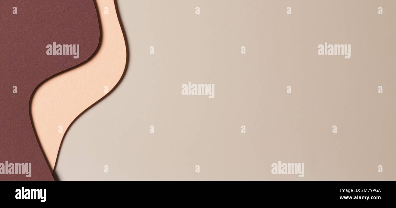 Beige colored paper texture background. Minimal paper cut style ...