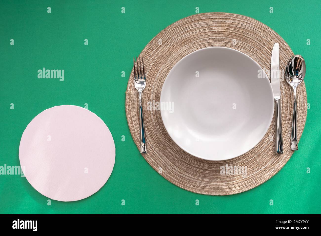 Food, eco friendly style, minimalist, eating and dieting concept. Plate ...