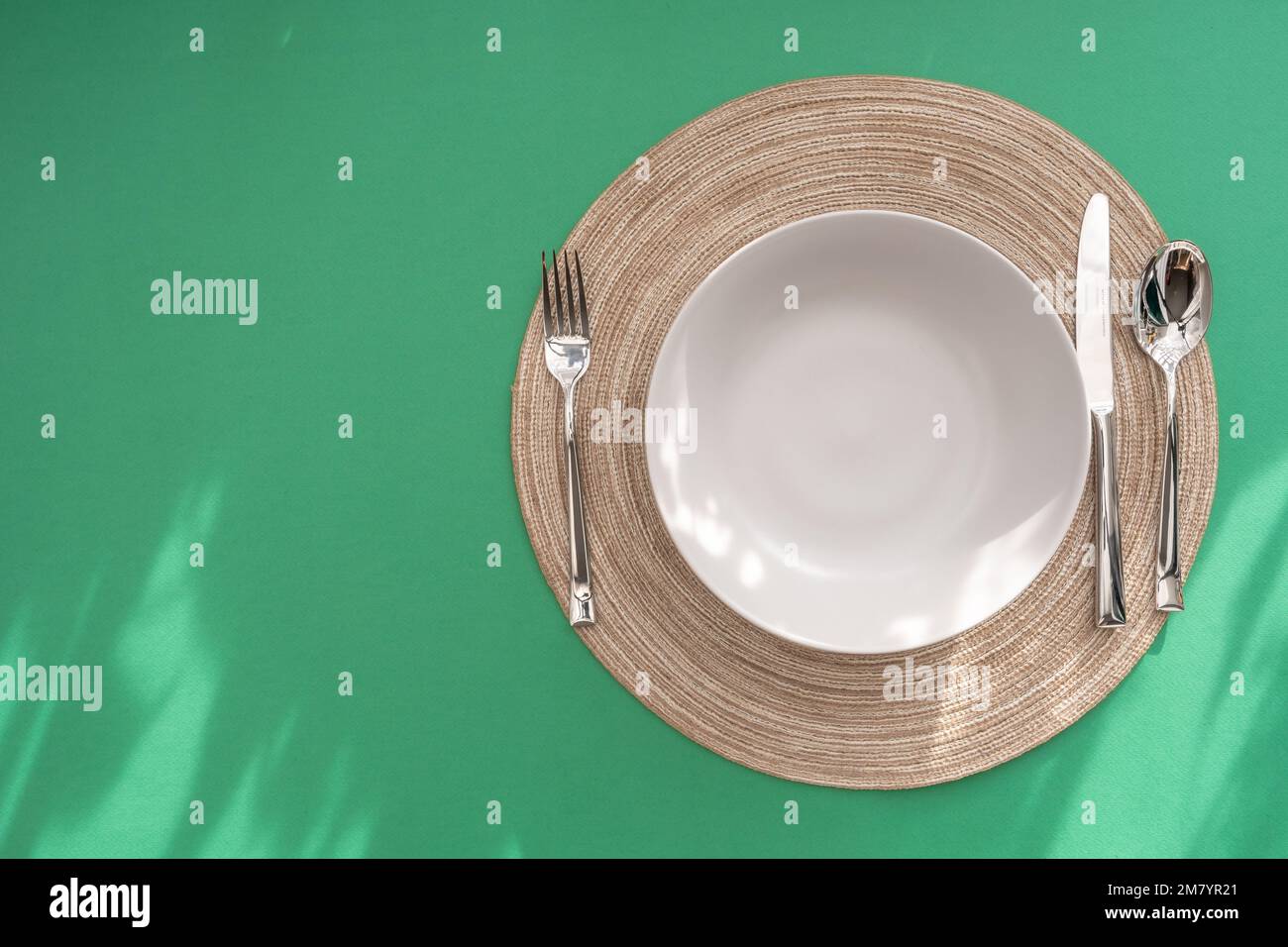 Food, eco friendly style, minimalist, eating and dieting concept. Plate ...