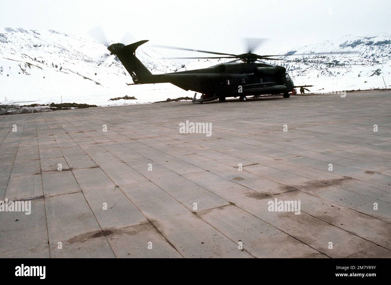 Right rear view of a Marine CH-53 Sea Stallion helicopter from Naval ...