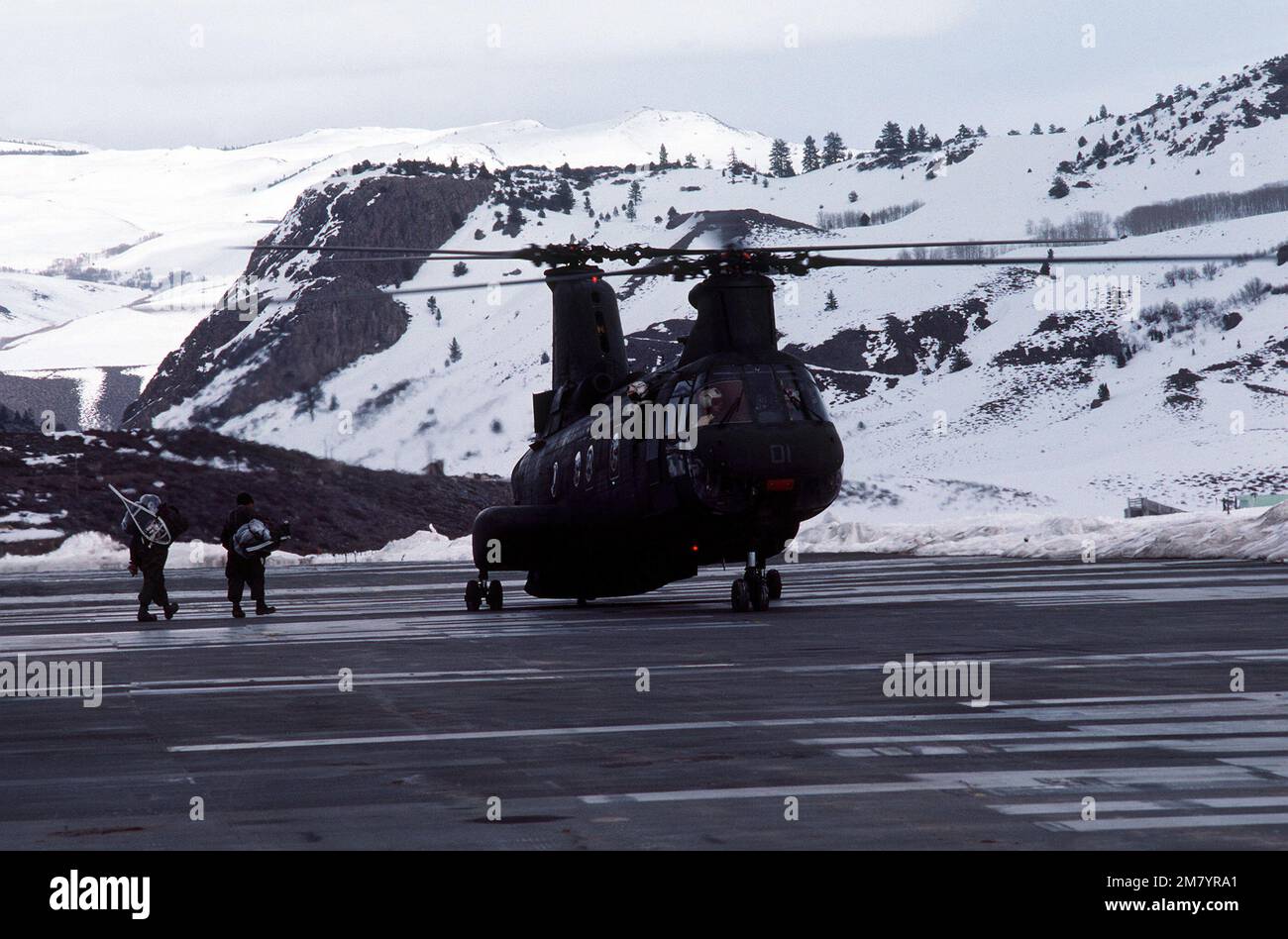 Right front view of a parked Marine CH-53 Sea Stallion helicopter from ...