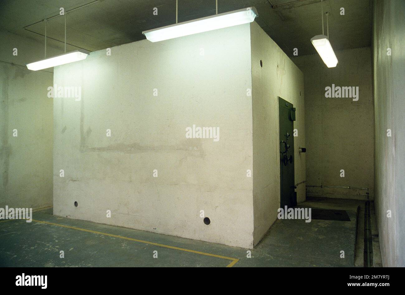 A vault inside an ammunition storage bunker. Base: Raf Sculthorpe ...
