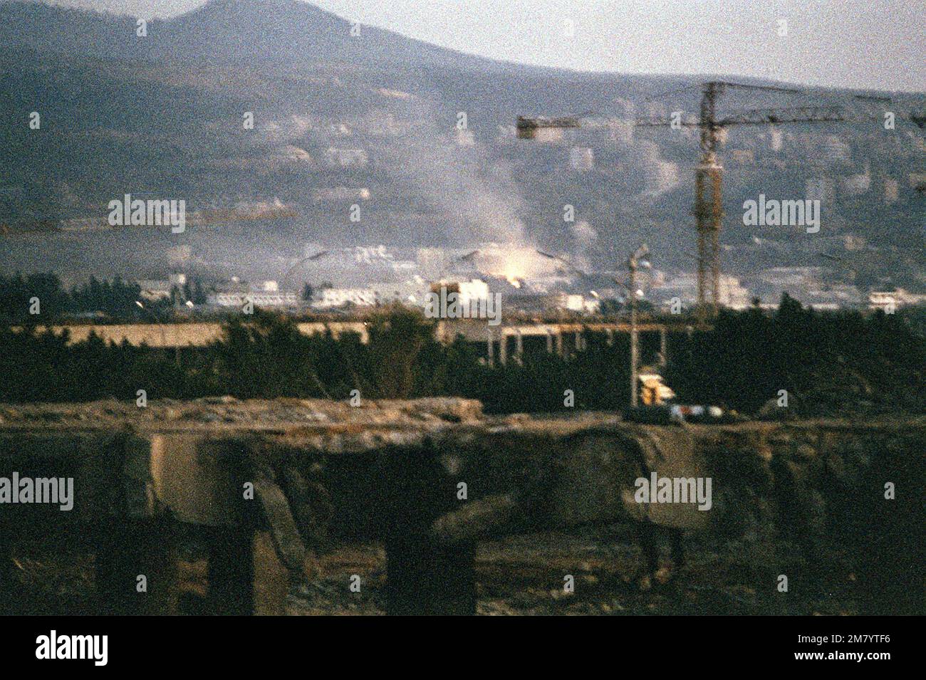 Concrete slabs and rubble constitute the remains of the U.S. Marine ...