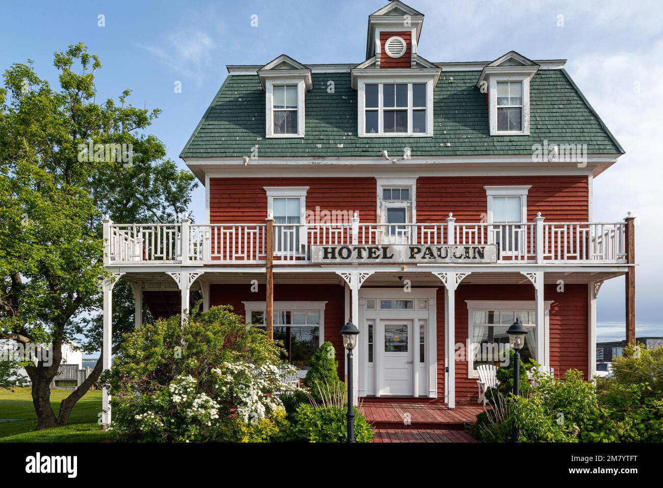 HOTEL RESTAURANT PAULIN BUILT IN 1891 IN VICTORIAN STYLE, CARAQUET, NEW ...