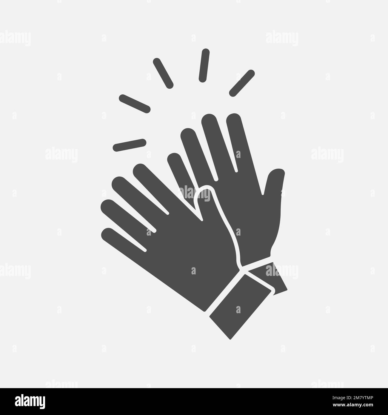 Clap icon isolated on white background. Vector illustration. Eps 10 Stock Vector Image & Art - Alamy