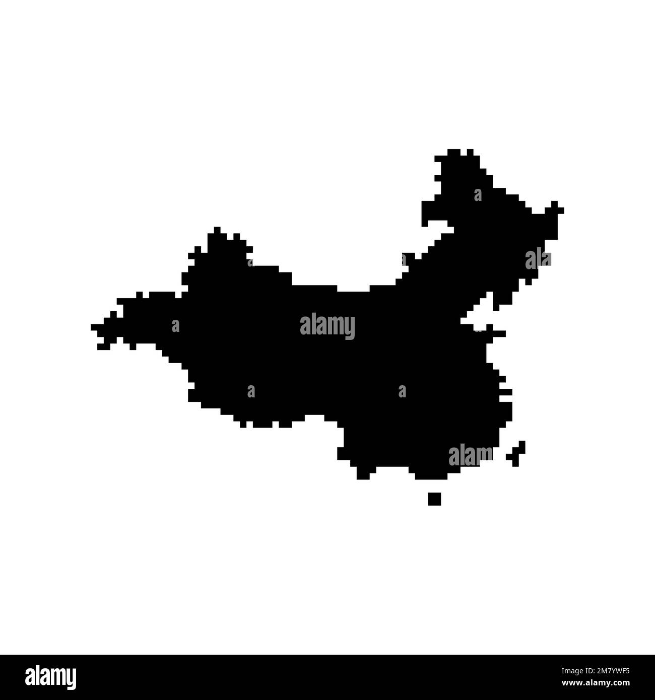 Pixel mosaic map of China. Halftone design. Vector illustration. Eps 10 ...