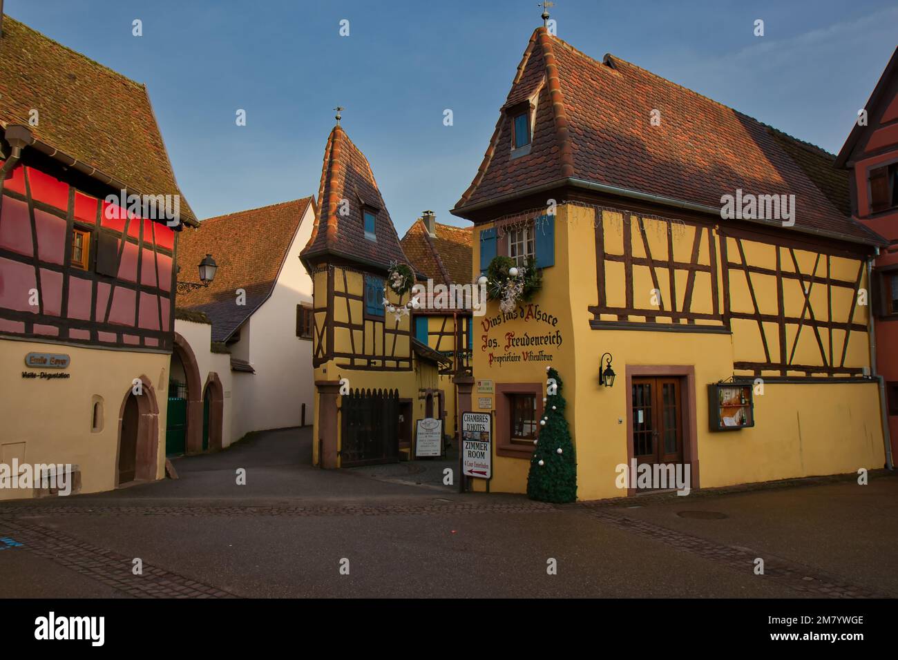 typical winery in Eguisheim Stock Photo - Alamy