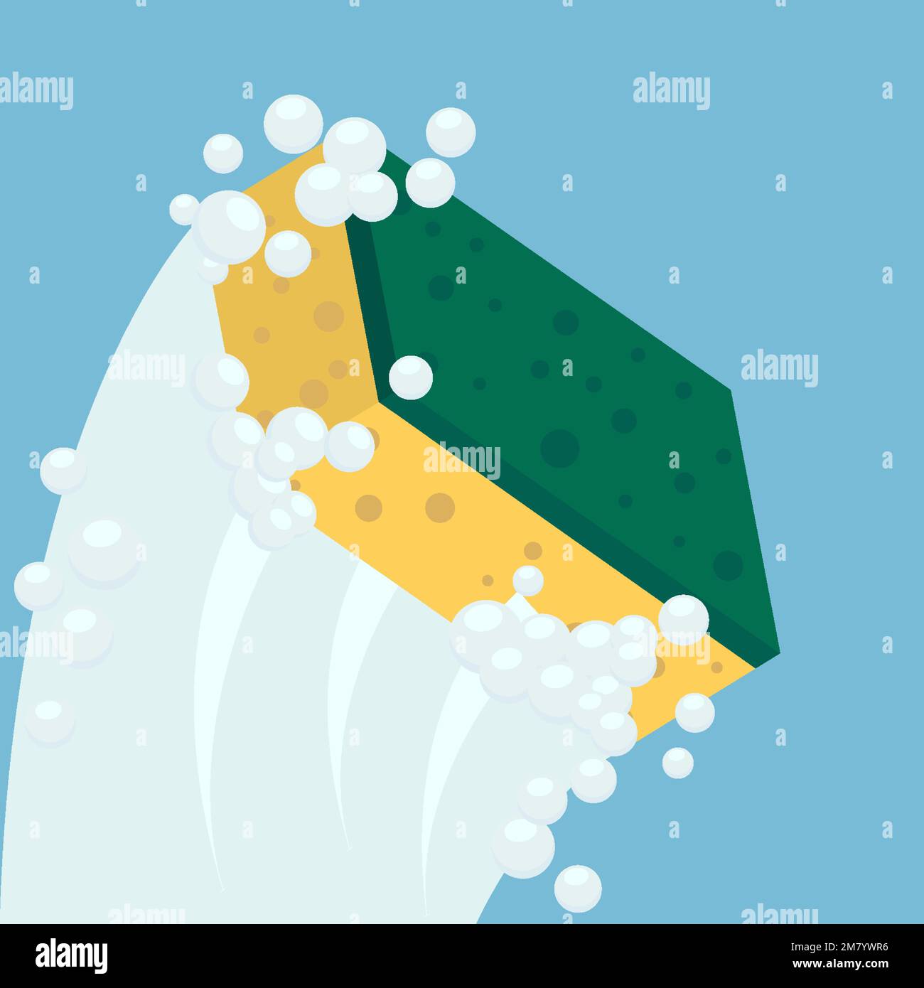 Sponge wiping glass icon isolated on white background. Vector ...