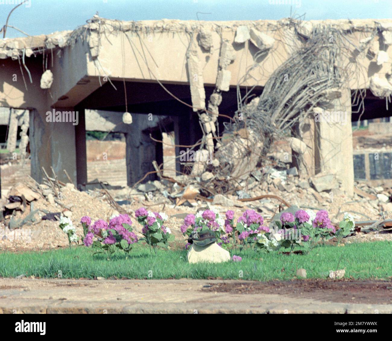The bombed remains of the U.S. Marine barracks at Beirut International ...
