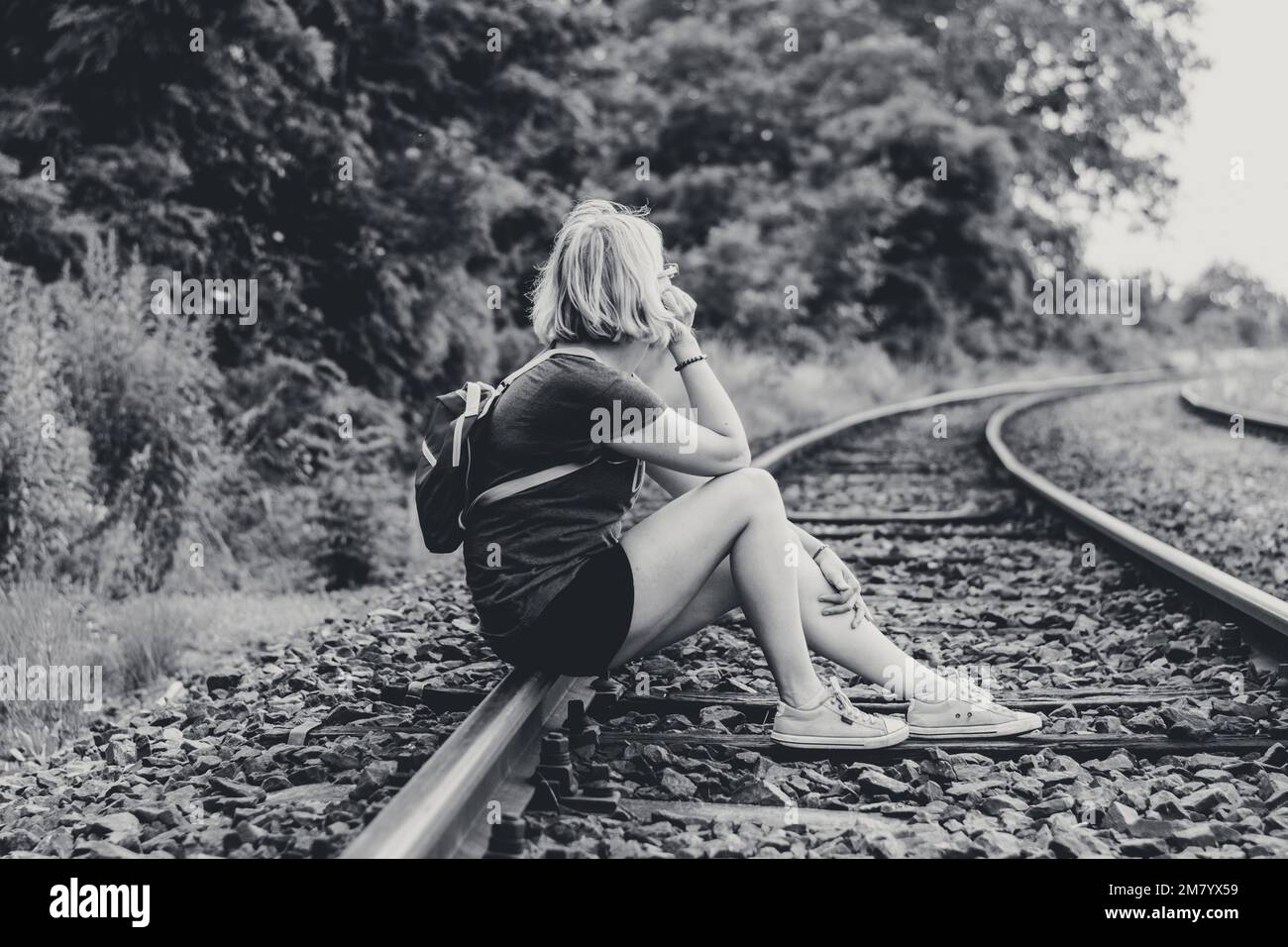 White woman poses hi-res stock photography and images - Alamy