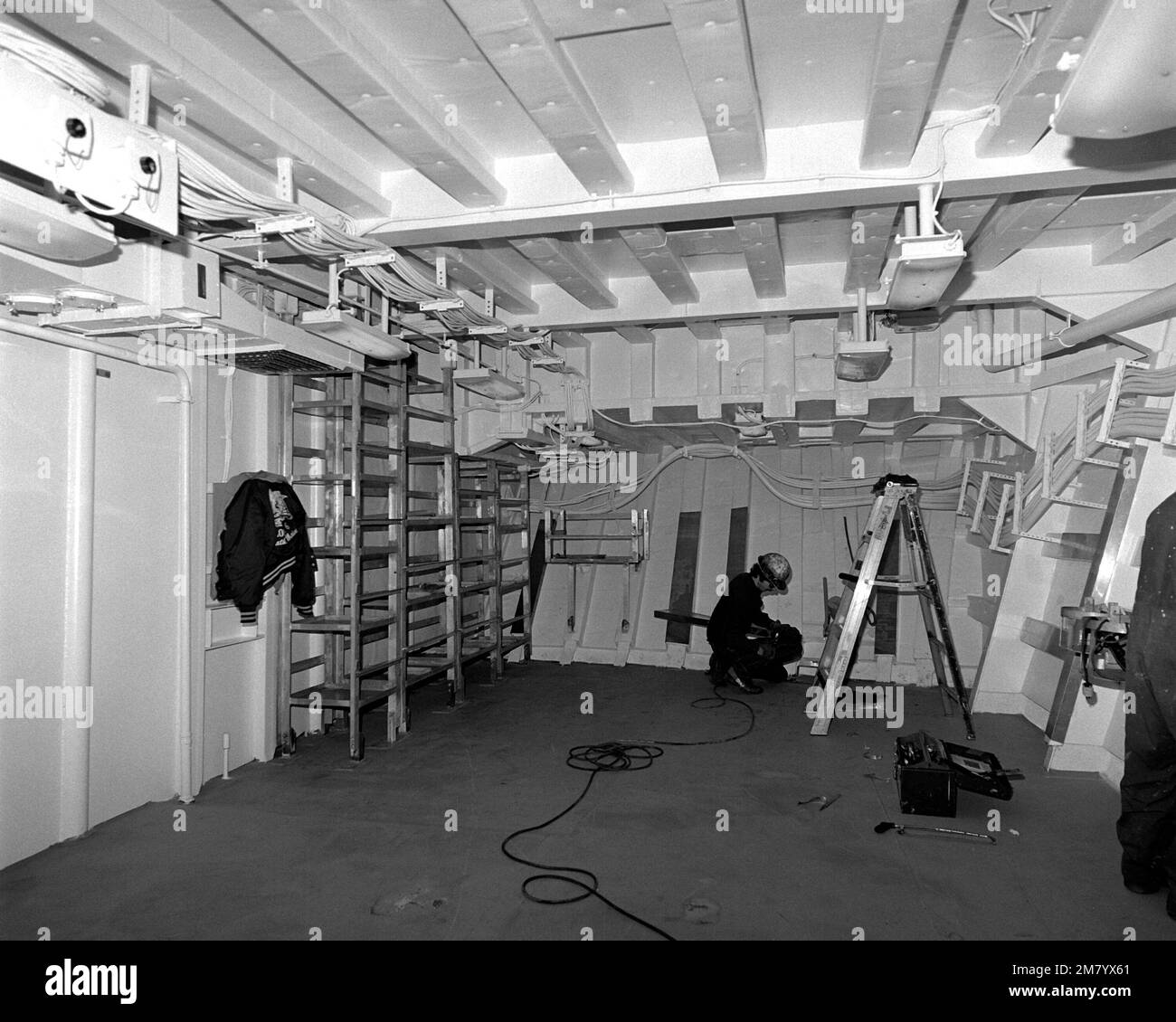 The tactical towed array sonar and bathythermograph room aboard the ...