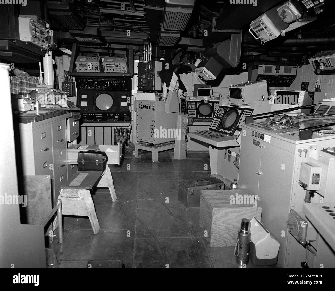 The combat information center aboard the guided missile frigate ...