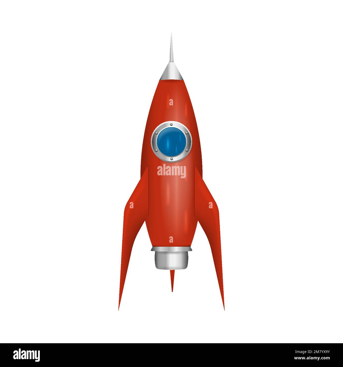 Realistic rocket isolated on transparent background. Vector ...