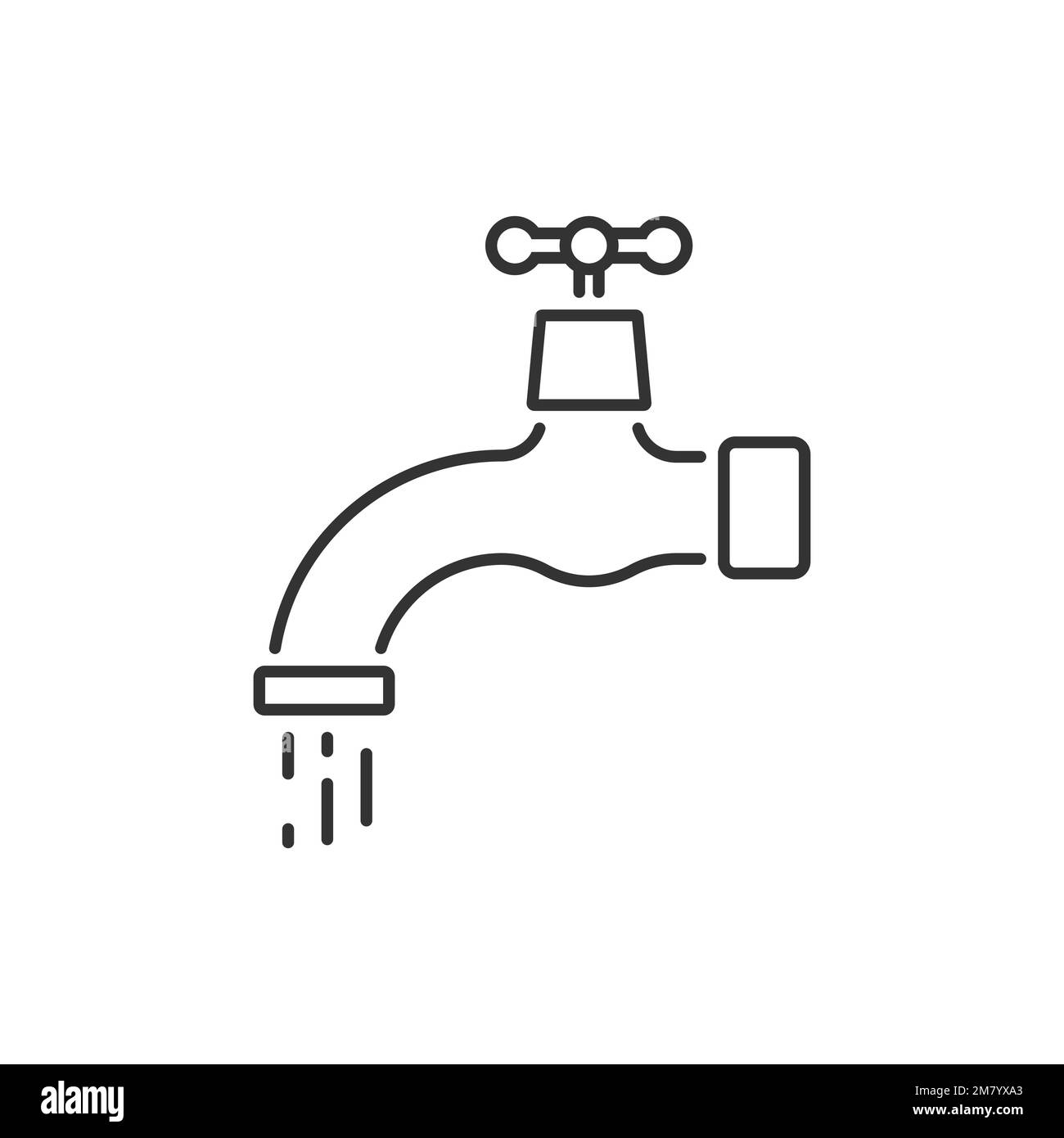 Water tap isolated on white background. Vector illustration. Eps 10 ...