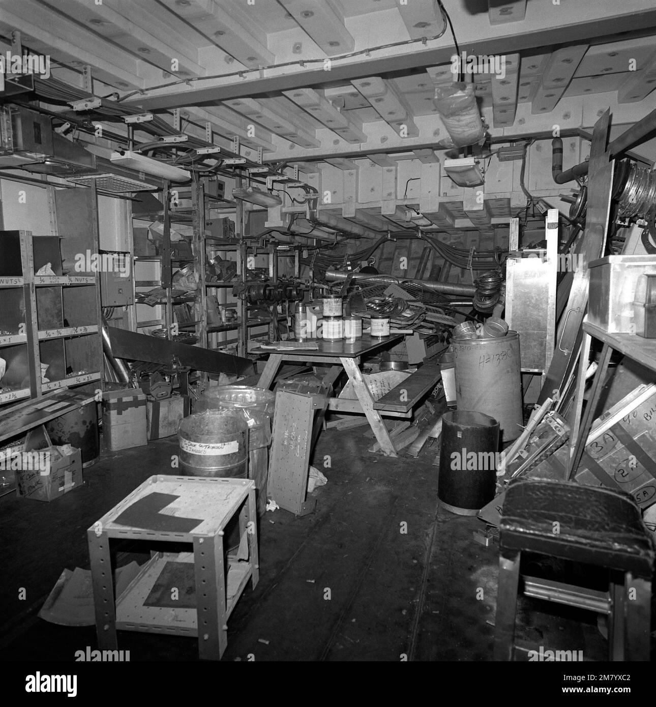 The tactical towed array sonar and bathythermograph room aboard the ...