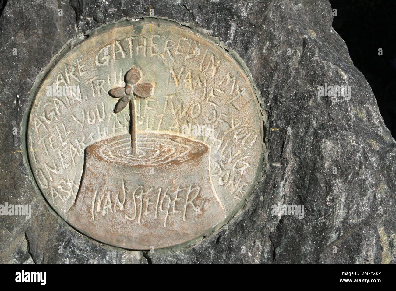 Médaillon représentant une fleur et de l'eau. Tombe d'Ivan Steiger ...