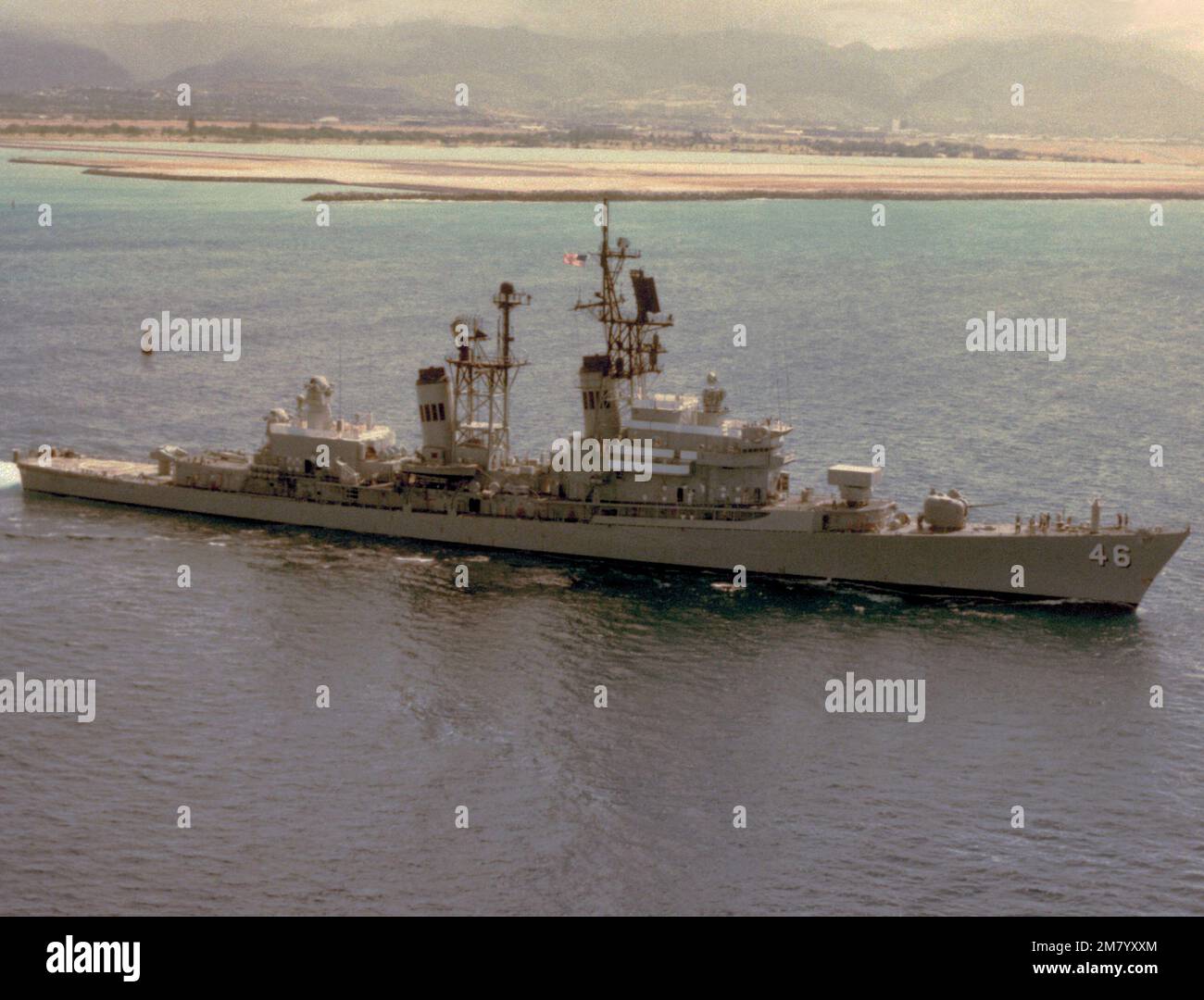 An aerial starboard beam view of the Coontz class guided missile ...