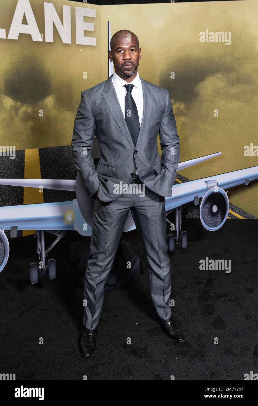 New York, New York, USA. 10th Jan, 2023. Remi Adeleke attends the ''Plane'' New York premiere at ...