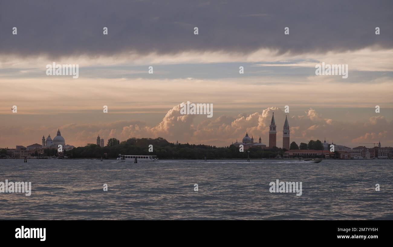 The Venetian Lagoon enclosed bay of the Adriatic Sea, in northern Italy ...