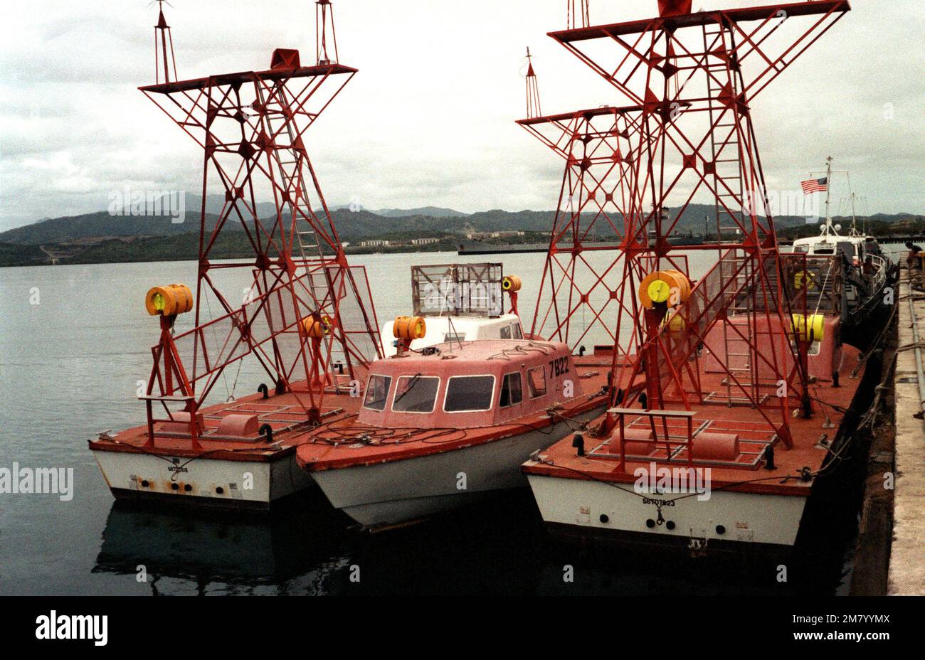 Mark-35 Septar boats with a configuration of cameras, used during ...