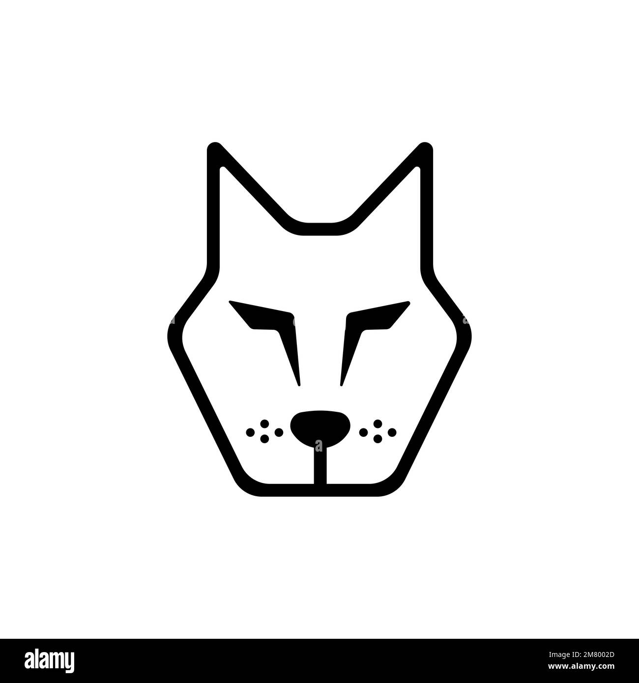 Wolf face icon isolated on white background. Vector illustration. Eps ...