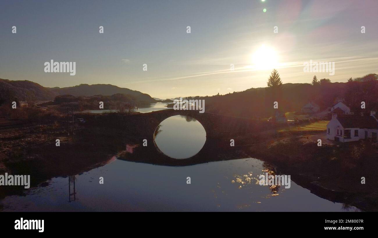 Bridge over the Atlantic or Clachan Bridge, Clachan Sound, Isle of Seil ...