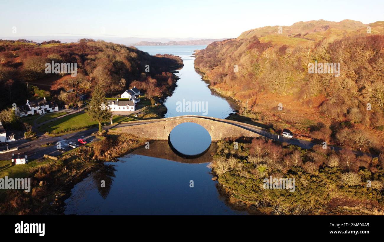 Bridge over the Atlantic or Clachan Bridge, Clachan Sound, Isle of Seil ...