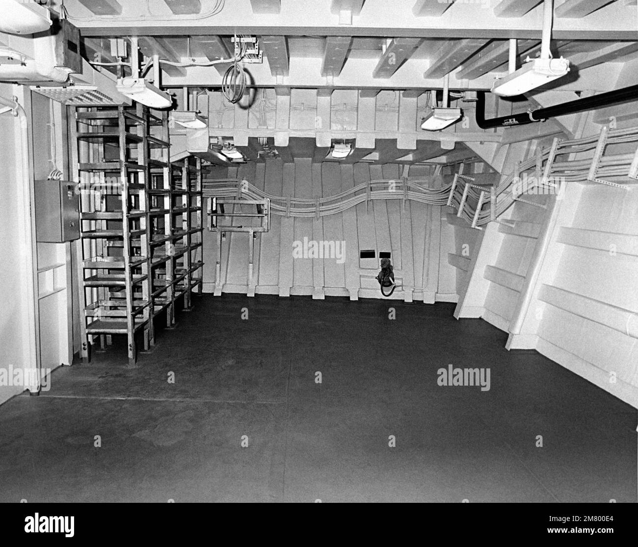 An interior view of the tactical towed array sonar/bathythermograph ...