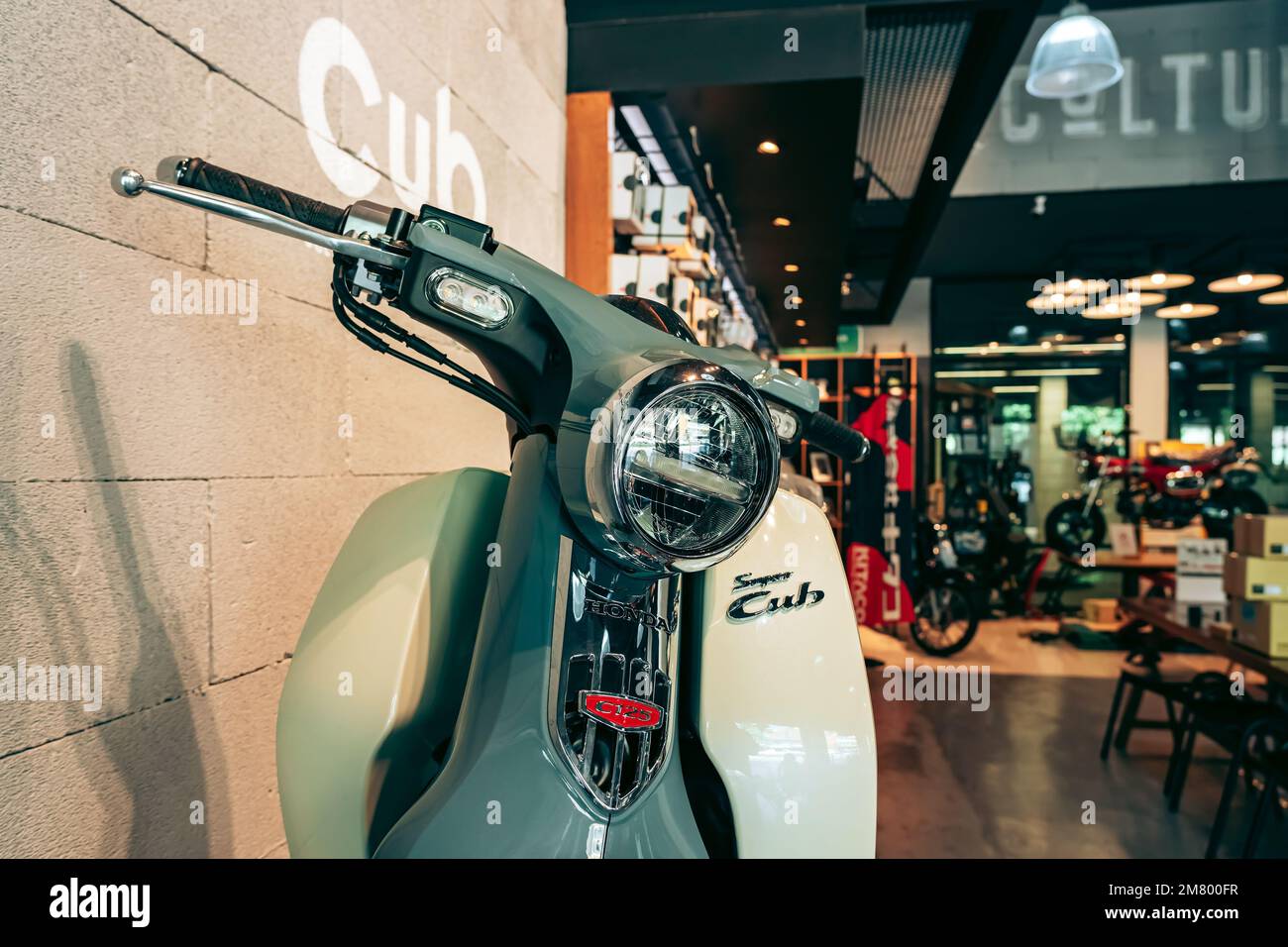 NAKHON PATHOM,THAILAND-JANUARY 7, 2023 : View of Honda Super Cub C 125 ...