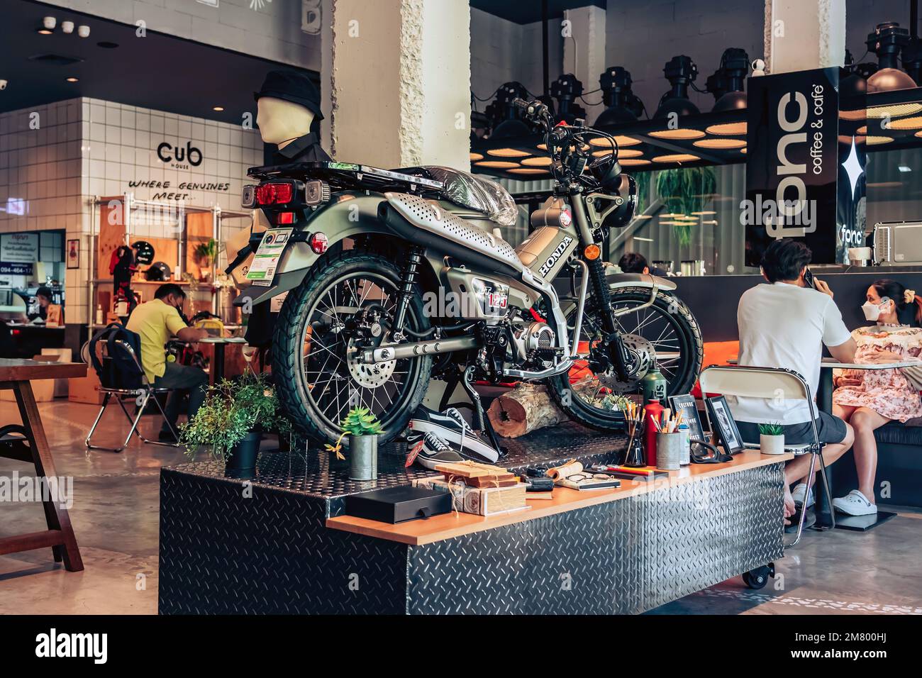 NAKHON PATHOM,THAILAND-JANUARY 7, 2023 : View of Honda Super Cub C 125 ...