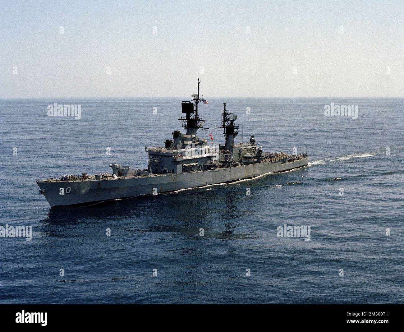 Aerial port bow view of the guided missile cruiser USS HORNE (CG 30 ...