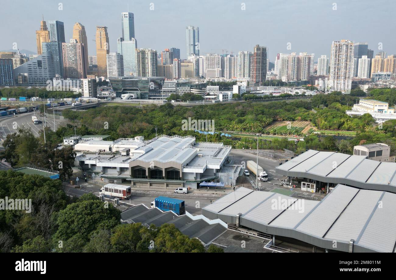 Aerial view of Man Kam To Control Point at Sheing Shui.05JAN23 SCMP ...